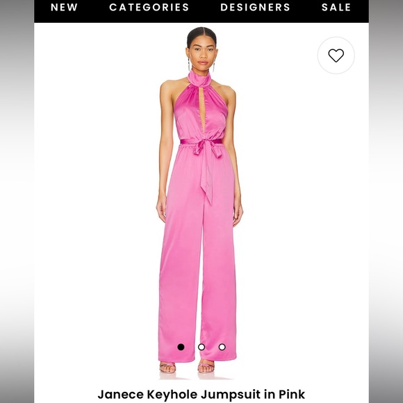 REVOLVE | Pants & Jumpsuits | Revolve Janece Keyhole Pink Jumpsuit Size ...